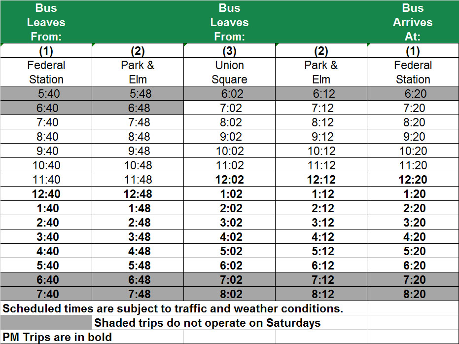 Route #1 Elm | Western Reserve Transit Authority: WRTA