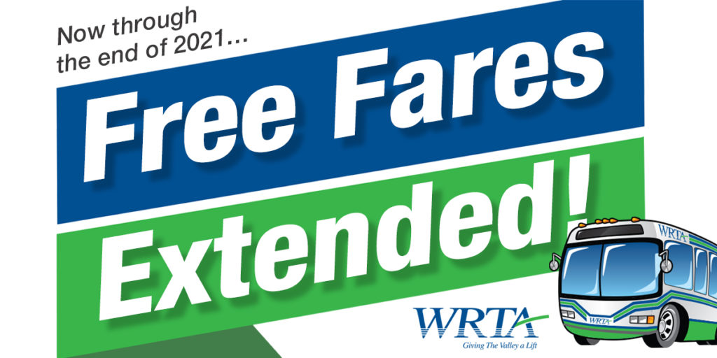 Free Rides on All WRTA Buses Continued Through 12/31/21 - Western ...