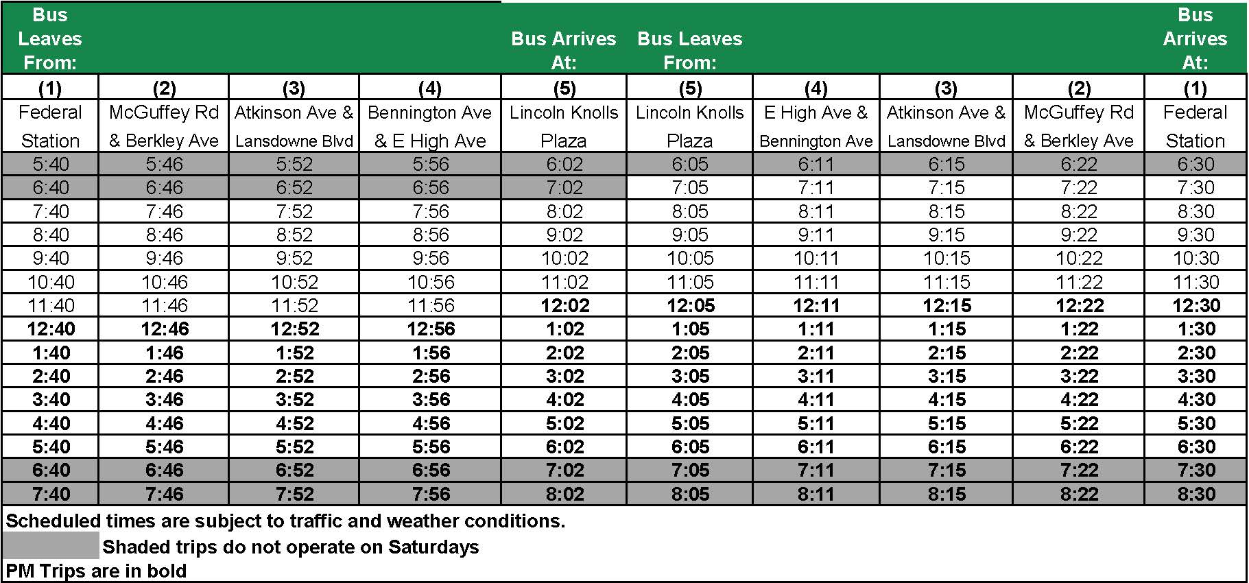 Fixed Route Changes Coming September 11 - Western Reserve Transit ...