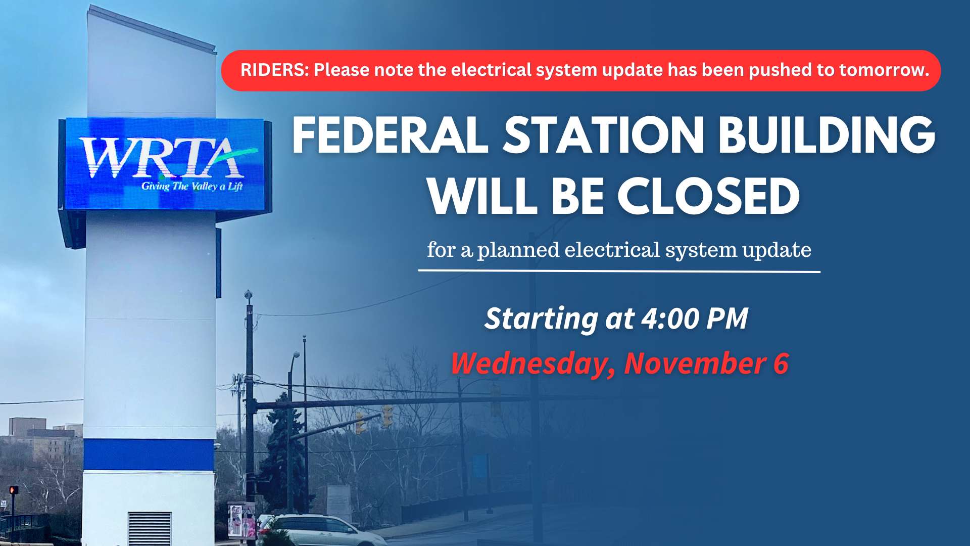 Federal Station Building Closing Tomorrow at 4:00 PM - Western Reserve ...