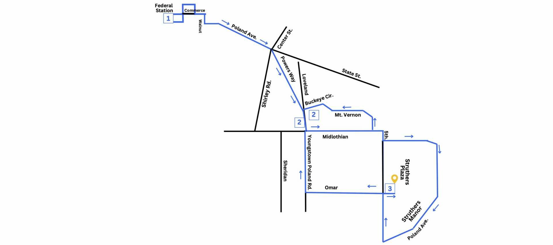 Route #15 Struthers - Western Reserve Transit Authority: WRTA